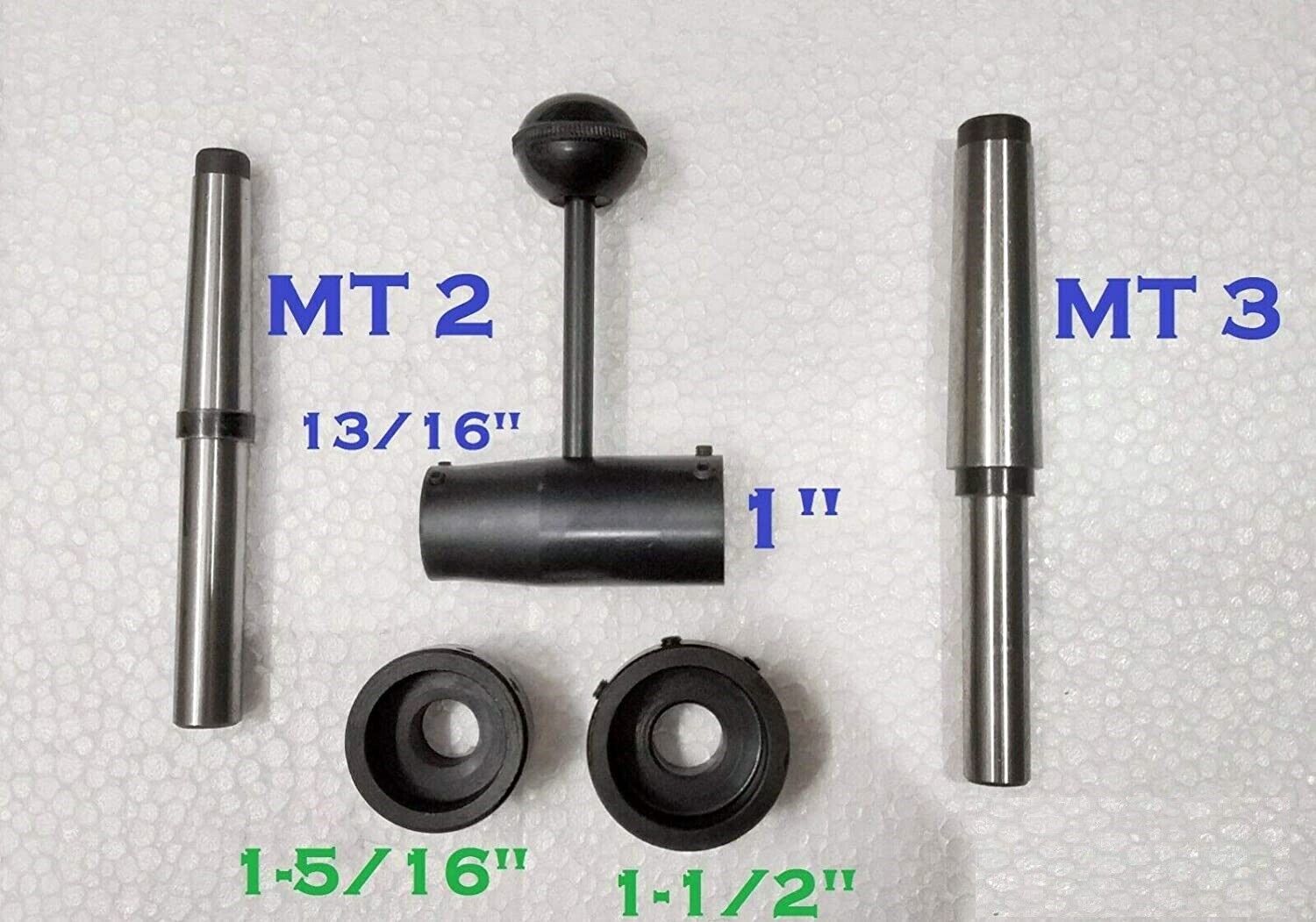 Lathe Tailstock Die Holder Set Floating Type MT2 MT3 SHANK 13/16, 1,1-5 ...