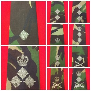 Woodland DPM Officers Combat Rank Slides Captain Major LT Colonel Rank ...