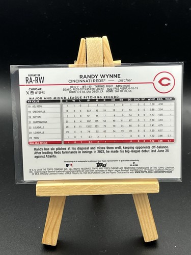 2024 Topps Chrome #RA-RW Randy Wynne Rookie Refractor Auto /499 | eBay