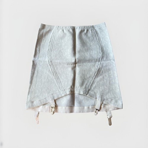 Vintage White 4 Metal Garter Open Bottom Girdle No Tags Thick Rubber ...