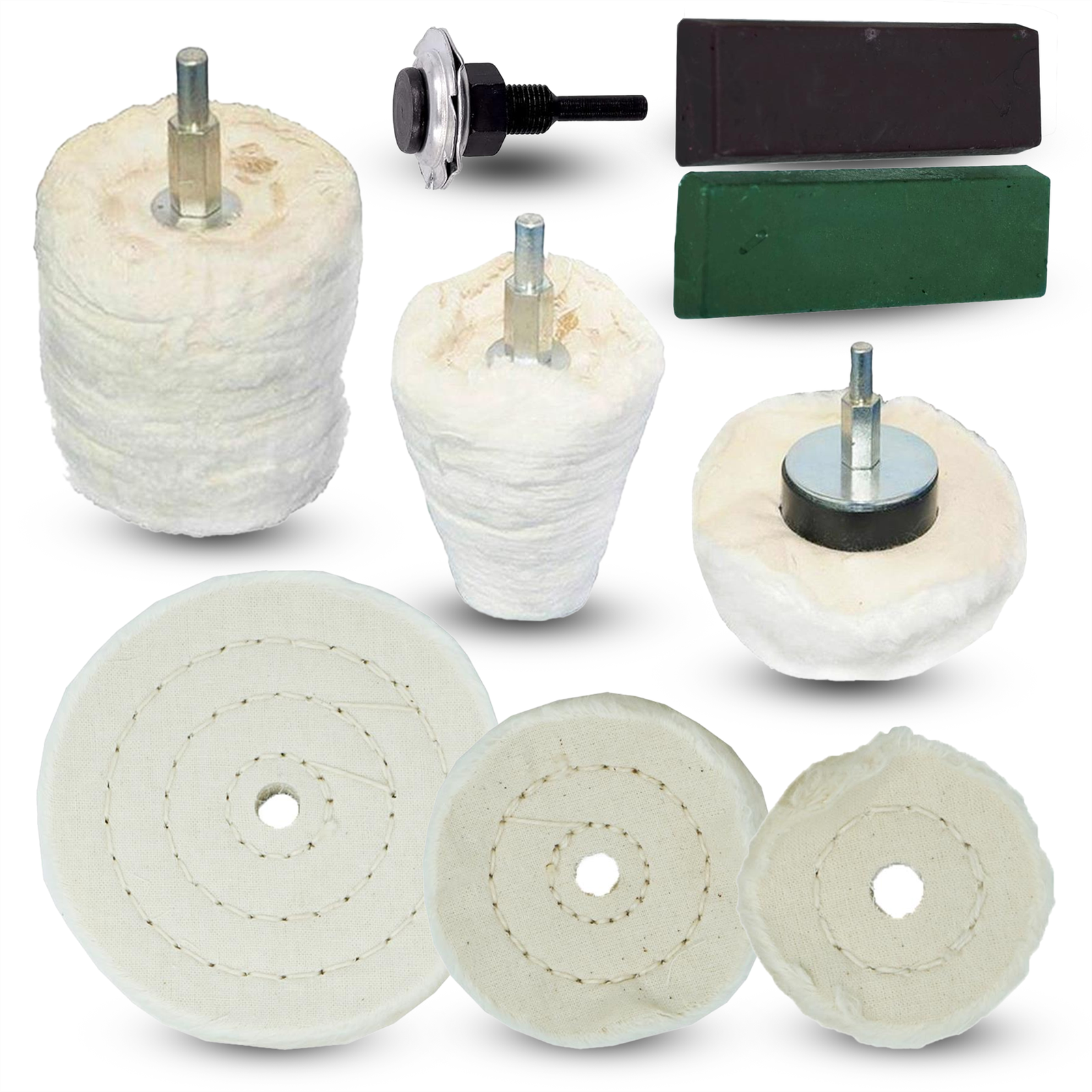 Polishing Kit Dome Buffing Pad Mop Wheel Drill Kit for Car Polisher ...