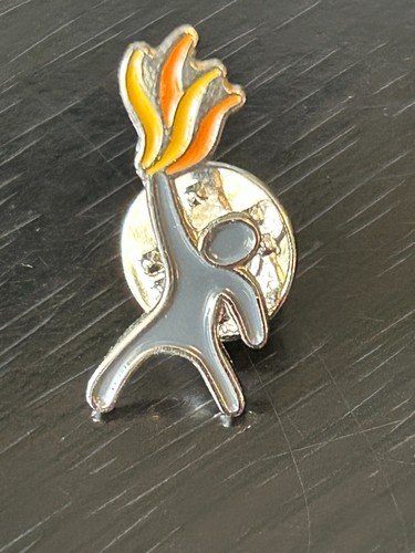 Vintage Collectible Person With Flame Color Metal Pinbacks Lapel Pins ...