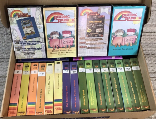 Vintage Reading Rainbow VHS Video Tapes Lot of 24 LeVar Burton RARE ...