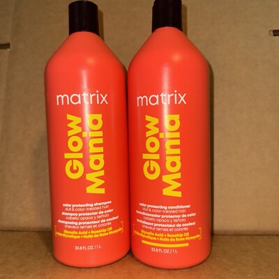 NEW- Matrix Glow Mania Shampoo And Conditioner Liters 33oz- Duo Set ...
