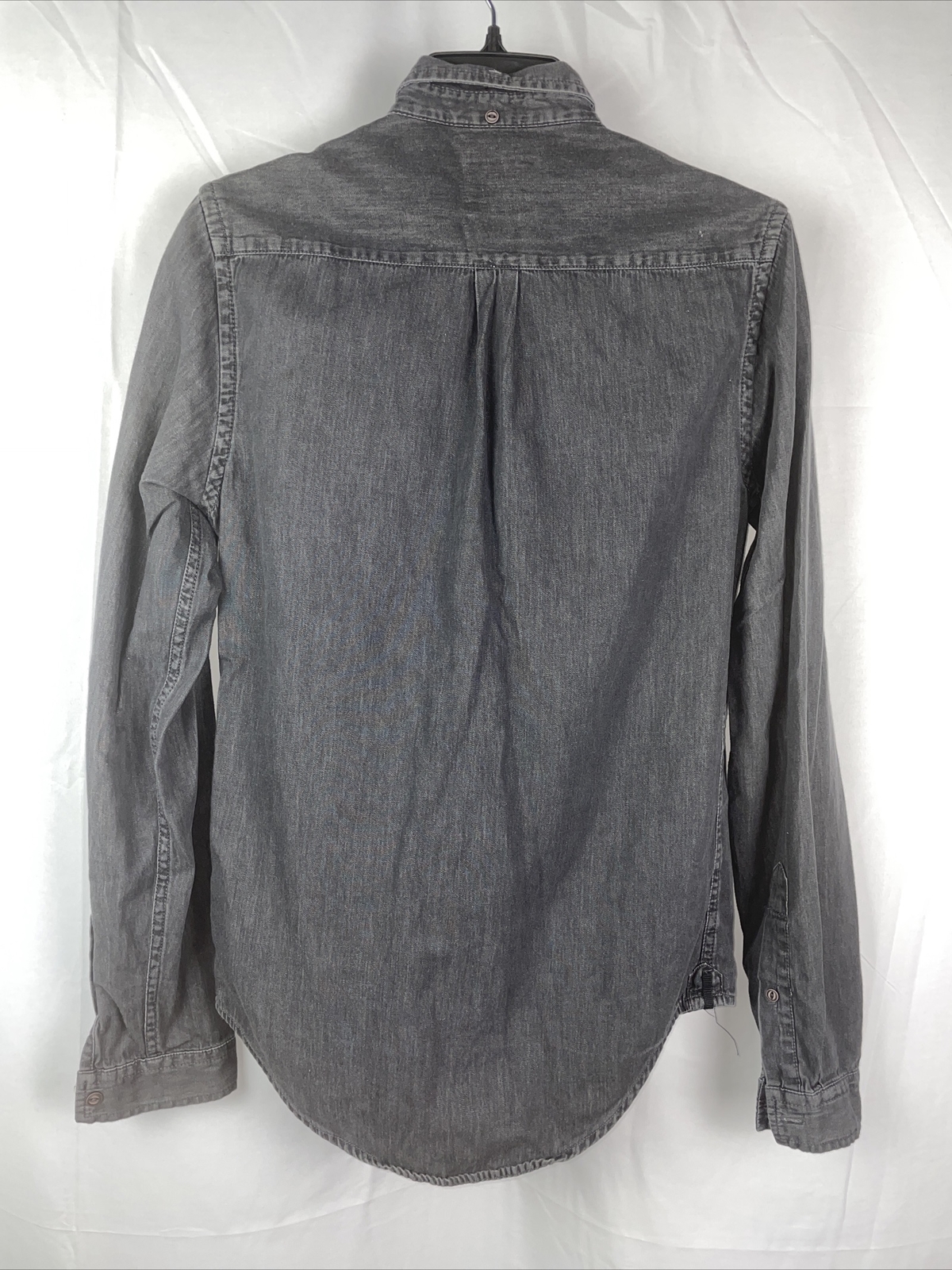 Original Denim ZARA 1975 Shirt SZ S CHARCOAL Soft Den… - Gem
