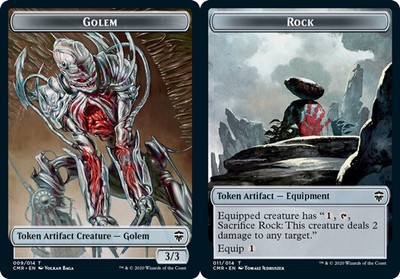 MTG - Golem Token // Rock Token - Foil, Commander Legends | eBay Australia