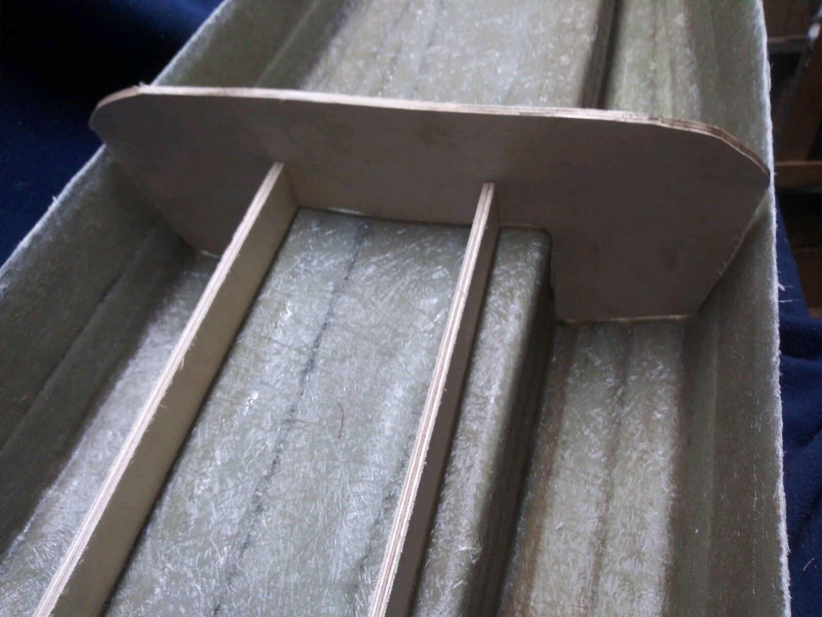 54" GREY CAT - FIBERGLASS RC BOAT HULL - DECK JOINED With Stringers And ...