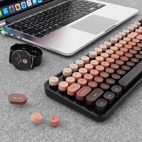 Wireless Keyboard and Mouse Combo, Ergonomic Full Size Typewriter ...