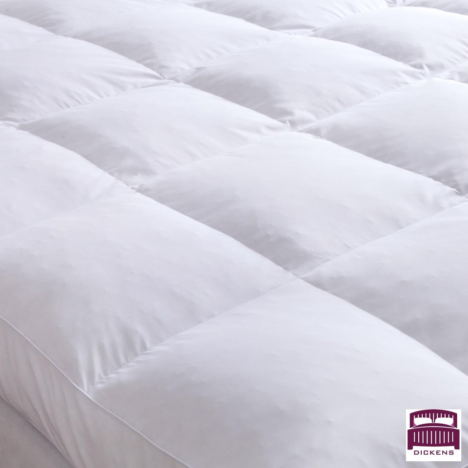 LUXURY 5" (12.5CM) EXTRA DEEP DUCK FEATHER & DOWN MATTRESS TOPPER ...