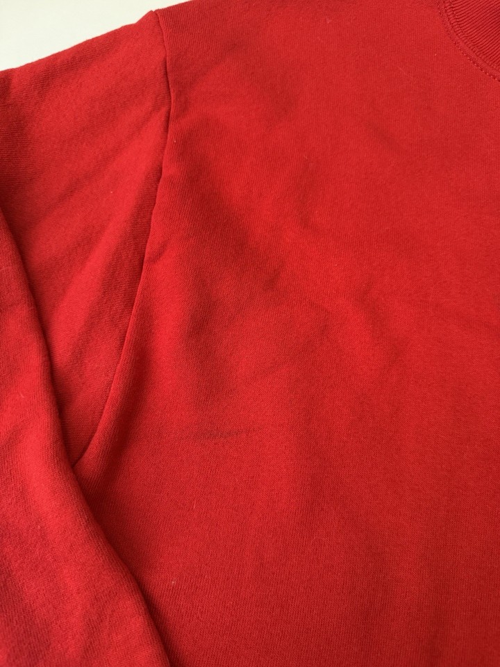 Jerzees Blank Red Crewneck Sweatshirt Mens Medium Made in USA Vintage ...