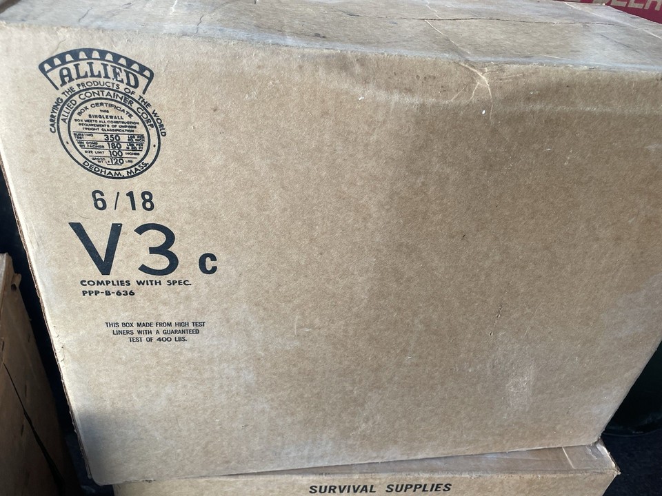 2 1964 Civil Defense Carbohydrate Supplement Ration Tins Cold War Era ...