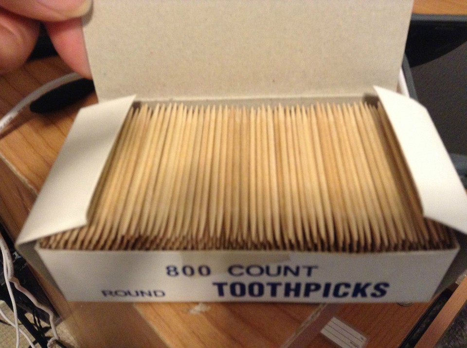 Lot 800pc x 6 box toothpicks Round Wood Catering Events Restaurant ...