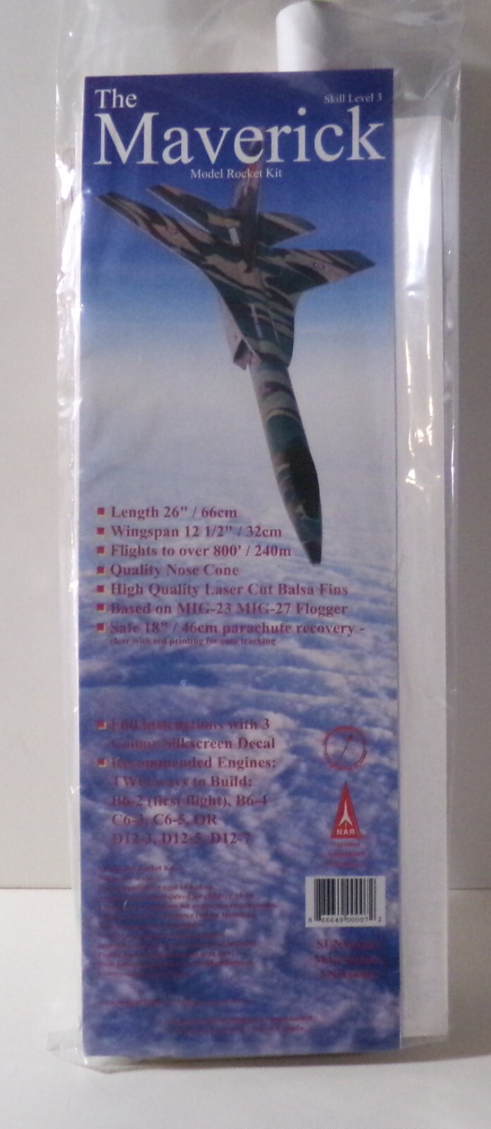 Sunward THE MAVERICK model rocket kit. Jet fighter styling | eBay