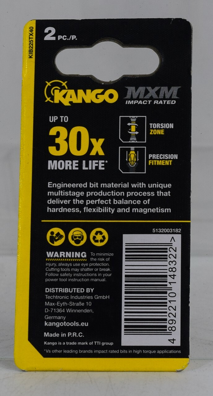 Kango Impact Bit Drill or Screwdriver 25mm Pack of 2 MXM Impact Rated ...
