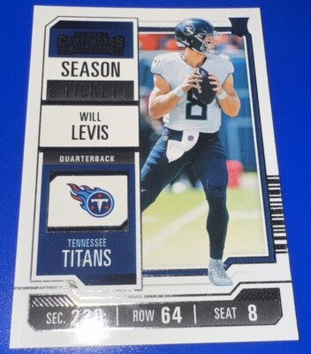 2023 Contenders Will Levis Season Ticket #97 Tennessee Titans Football ...