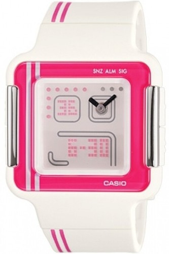 New Casio Ladies Digital Watch Poptone Ana/Digi World Time Chrono 50m ...