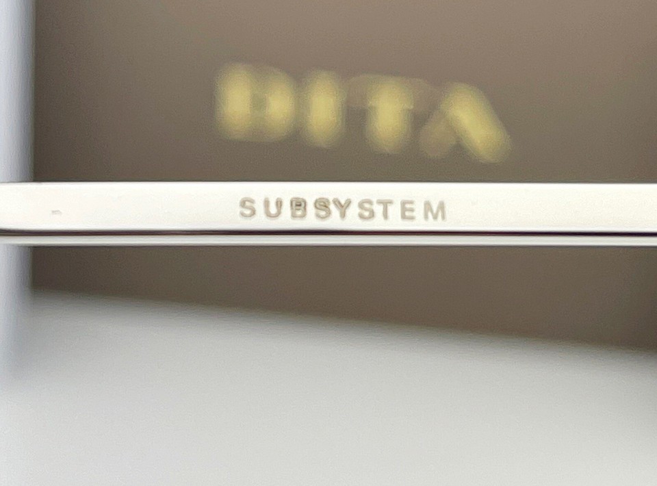 DITA SUBSYSTEM Aviator Sunglasses Gold Silver Grey Gradient Lenses DTS141-A-01 | eBay