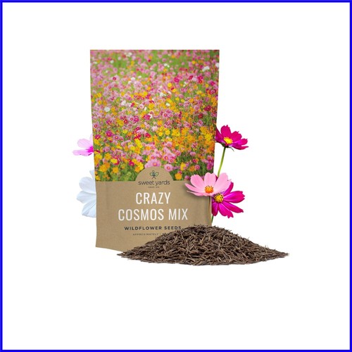 Crazy Cosmos Wildflower Seed Mixture - 1 Pound Bag, Guaranteed to Grow ...