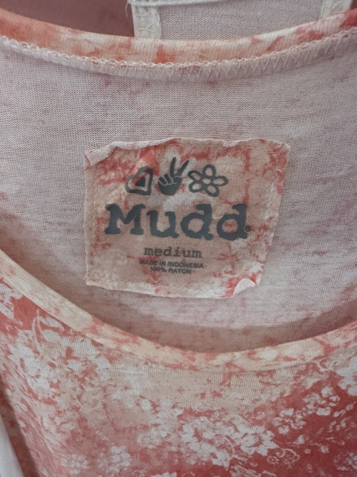 Orange and Cream Printed Mud Brand Shirt With Cream Vest Size M | eBay