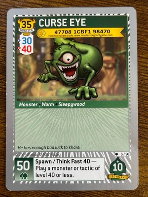 MapleStory iTCG - Curse Eye - Set 1 6/96 | eBay