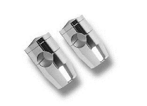 Accutronix 2 Inch Risers 1 Inch Handlebars 1/2"-13 Chrome Hidden ...