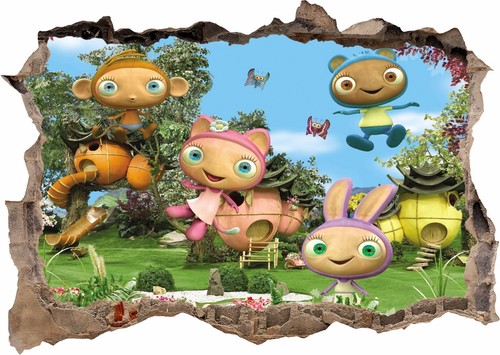 Waybuloo CBeebies Characters 3d Smashed Wall View Sticker Poster Vinyl ...