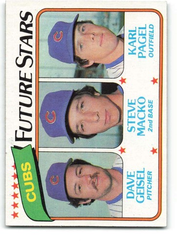 1980 Topps #676 Dave Geisel/Steve Macko/Karl Pagel NM++ RC Rookie Cubs ...