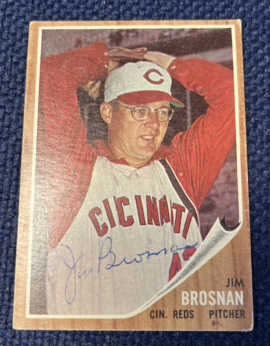 1962 topps baseball #2 Jim Brosnan Reds Pitcher Autographed | eBay