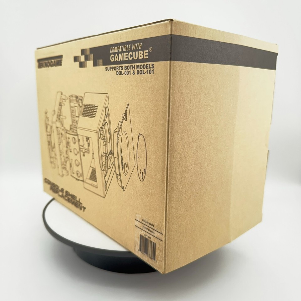 TeknoGame Console Shell Replacement Housing Kit for GameCube Clear ...