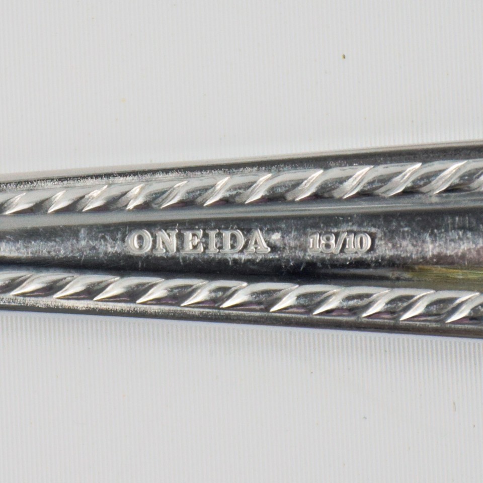 4 - Oneida ELAN Oval Individual Soup Spoons, 18/10 Stainless, Braided ...