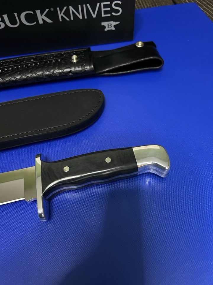 Buck 124 Frontiersman Knife With Extra Custom Sheath | eBay