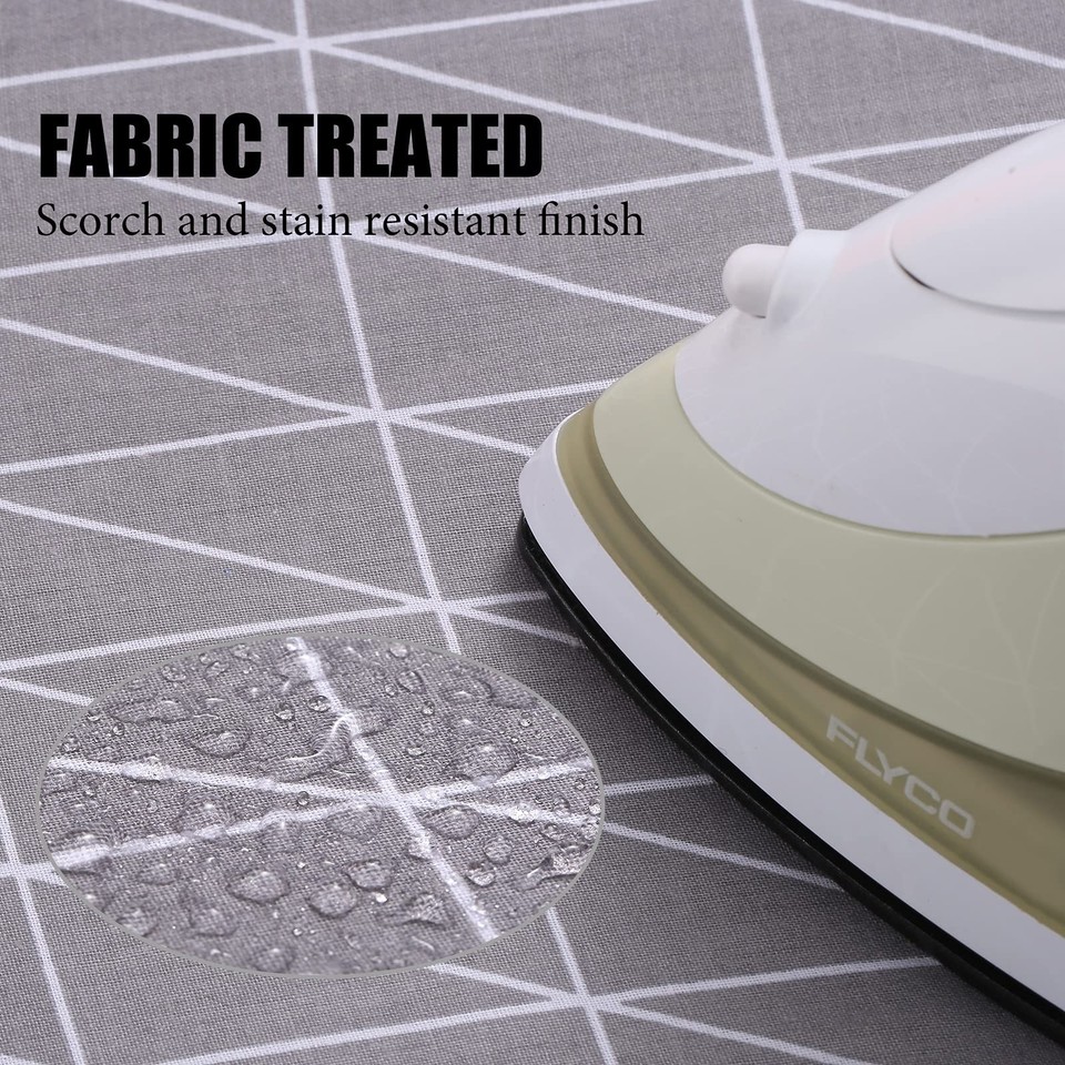 Ironing Board Pad Cover 18”x49”-Thick Padding 4 Layers Padding Elastic ...