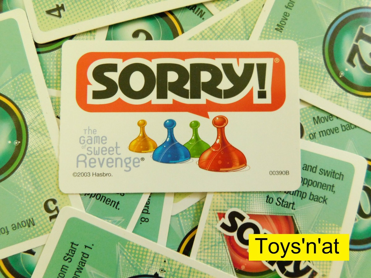 Sorry Game Replacement Cards