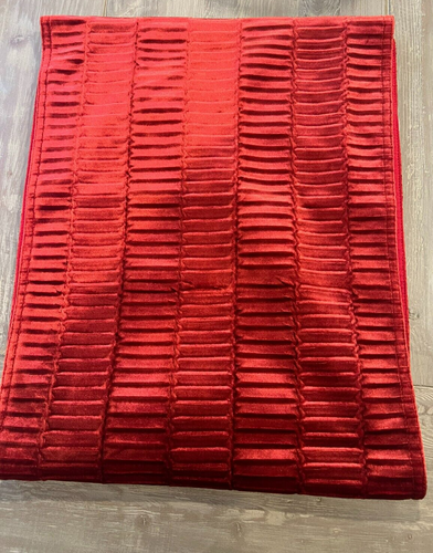 Set of 2 Red Velvet Table Runners 72" x 14" Pre-Owned | eBay