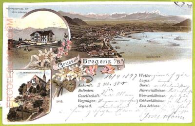 28436 - AUSTRIA - Ansichtskarten VINTAGE POSTCARD - Gruss aus Bregenz ...