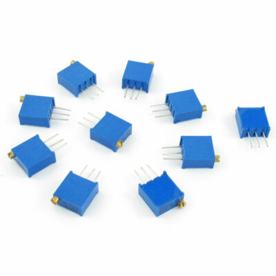 10K Ohm 1/2W 3 Pin Resistor 3296 Trim Pot Trimmer Potentiometer 10 Pcs ...