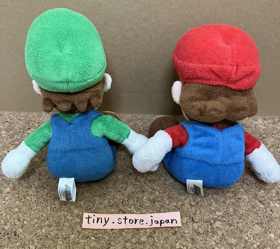 Sanei Super Mario Plush Toy Luigi & Mario Set Japan SS011-131 SS007-106 ...