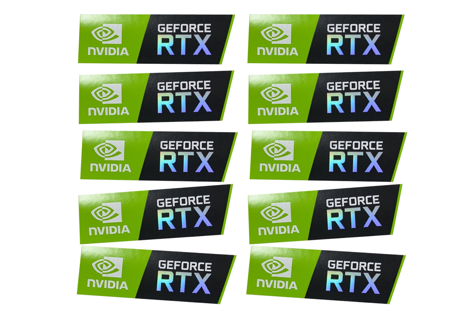 10 pcs Sticker for Nvidia GeForce RTX 46mm x 15mm Case Badge Label Logo ...
