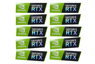 10 pcs Sticker for Nvidia GeForce RTX 46mm x 15mm Case Badge Label Logo ...