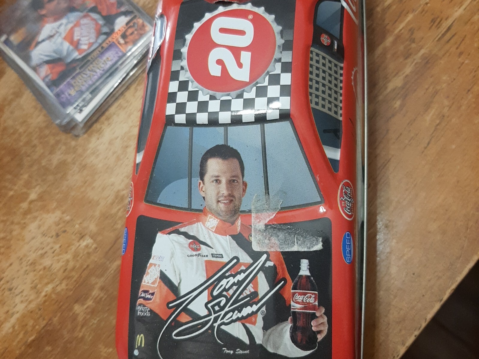 #20 COCA COLA TONY STEWART NASCAR CANDY TIN CONTAINER | eBay