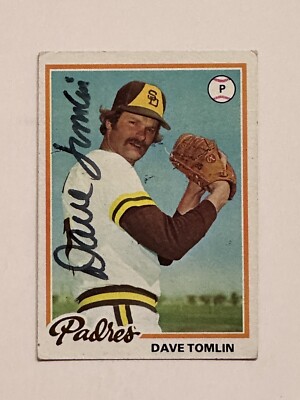 Dave Tomlin Padres Signed 1978 Topps Baseball Card #86 [0756] | eBay