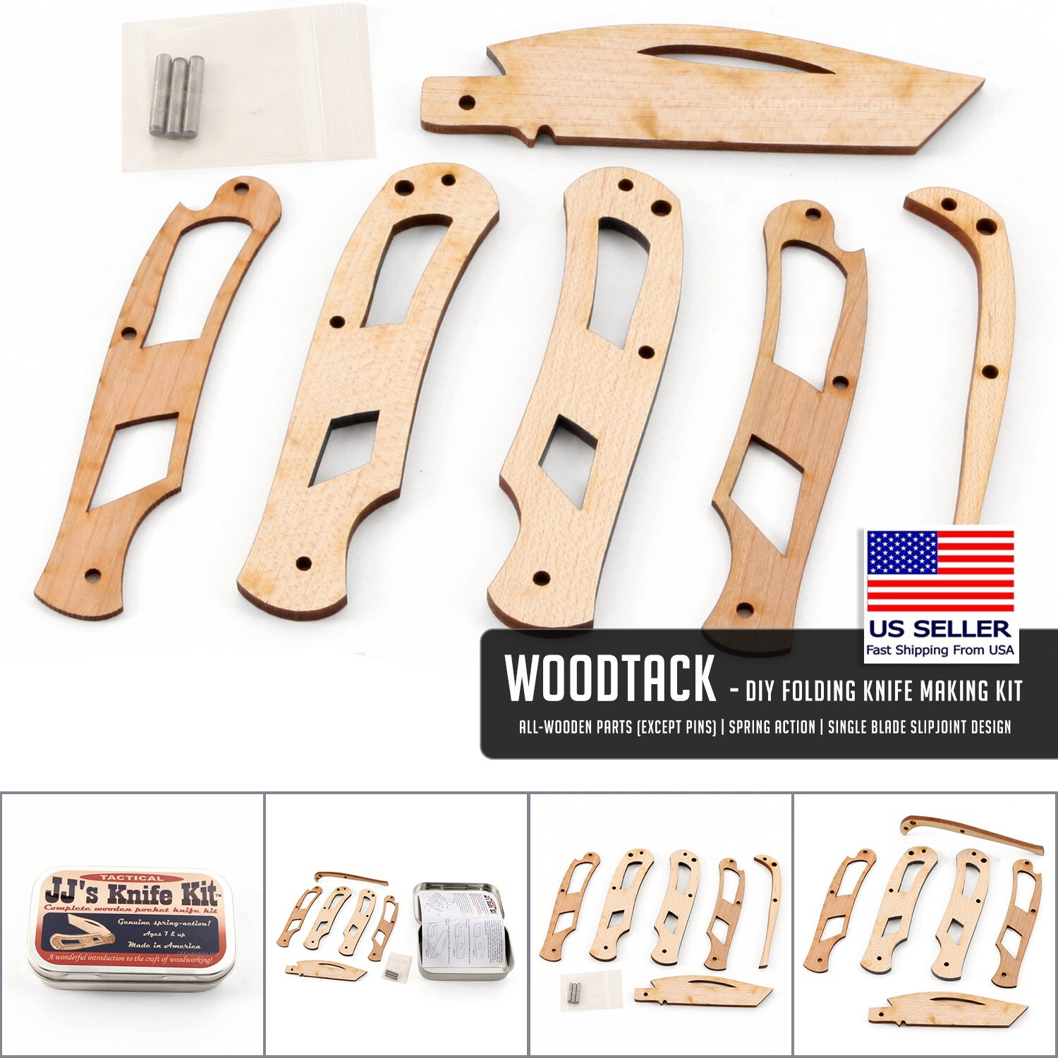 Woodtack - DIY Folding Knife Kit - USA Design | eBay