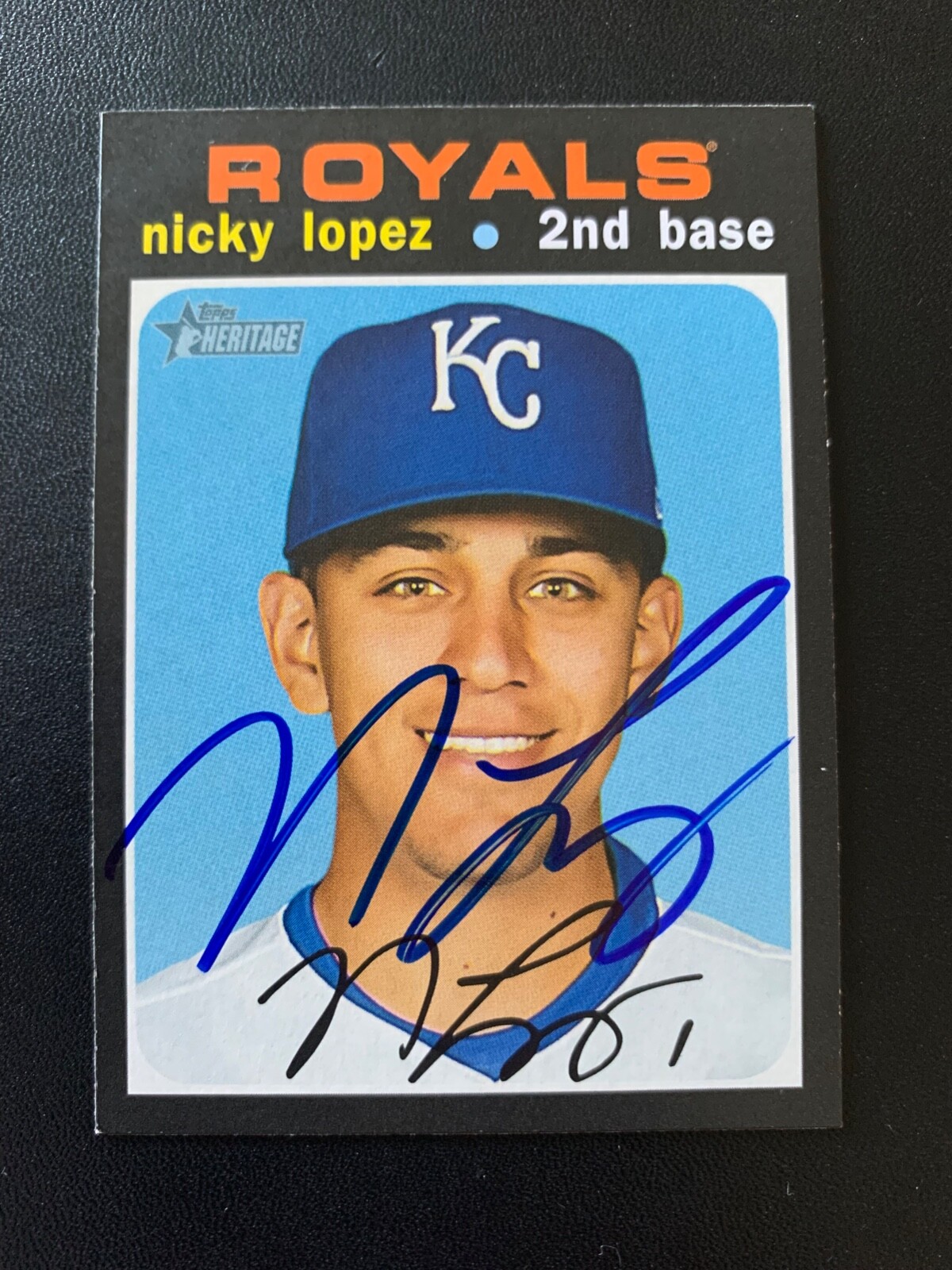 Nicky Lopez Signed 2020 Topps Heritage Card Kansas City Royals ...