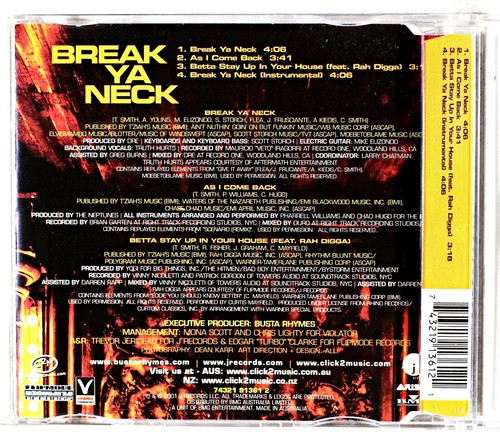 Break Ya Neck by Busta Rhymes (CD, 2002) for sale online | eBay