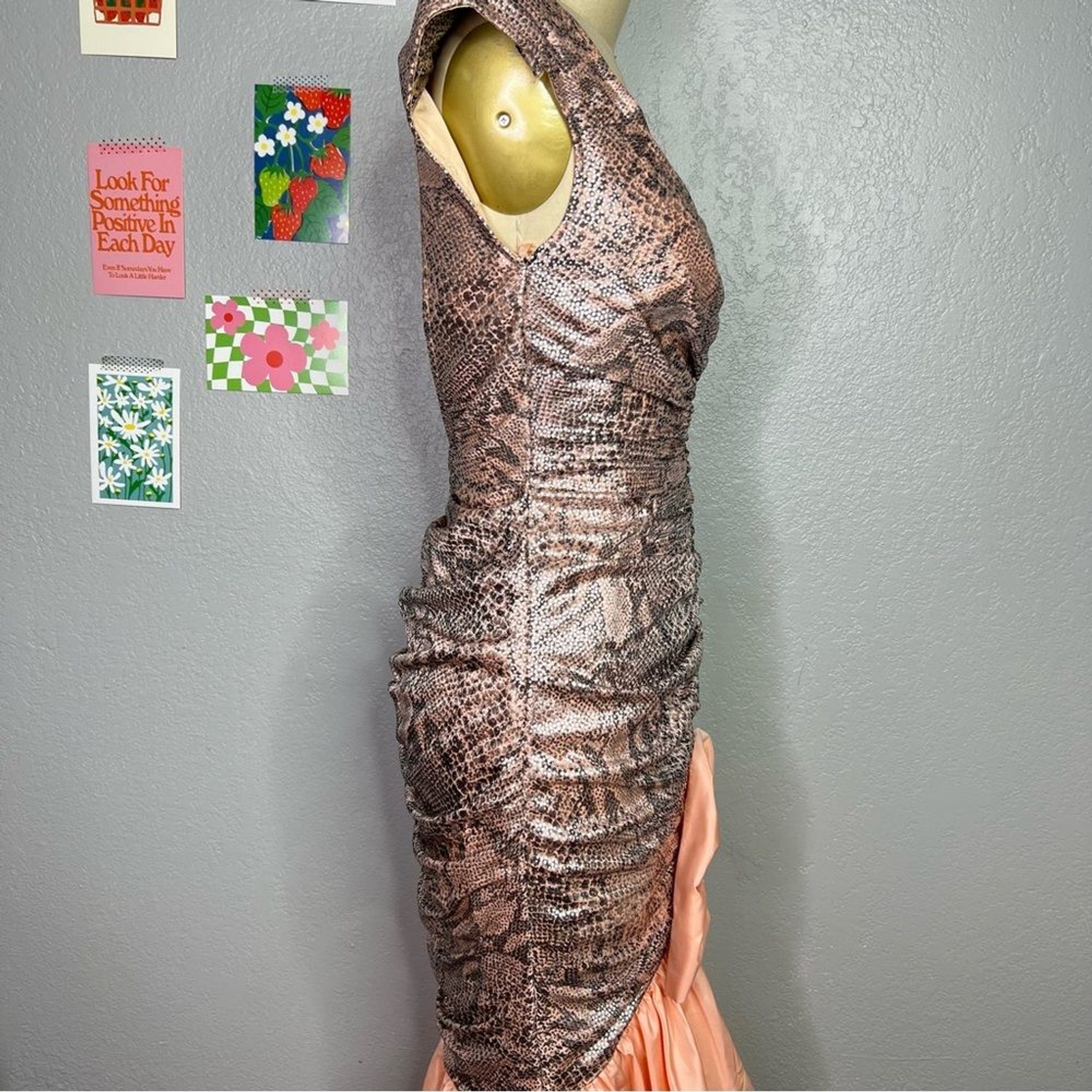 Joy stevens 70s snake print mermaid dress - Gem