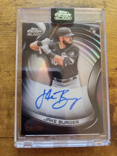 Jake Burger #024/150 Encased Auto Rookie 2022 Topps Chrome Black | eBay