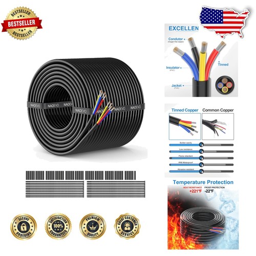 18 AWG 4 Conductor Wire - Durable Tinned Copper & PVC for Automotive ...