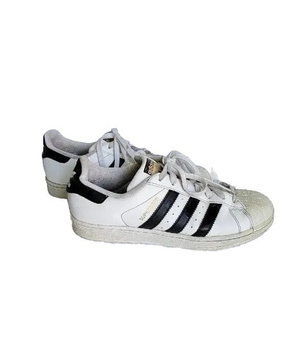 Size 7.5 - Adidas Superstar Shell Toe Mens Shoes Black White | eBay