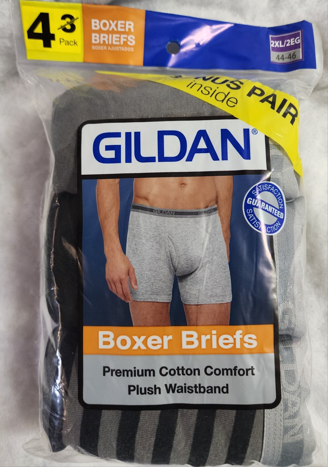 GILDAN - 4 Pack Men's - Boxer Briefs - 2XL 44/46 - Gray - Black | eBay