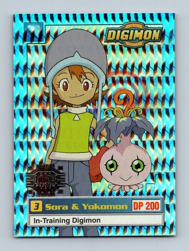 Digimon Animated Series 1 - ECLUSIVE FOIL Sora & Yokomon 6 - Upper Deck ...